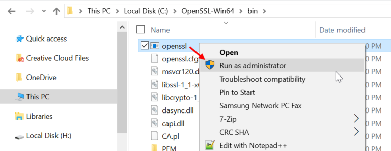 How to install the most recent version of OpenSSL on Windows 10 in 64 ...