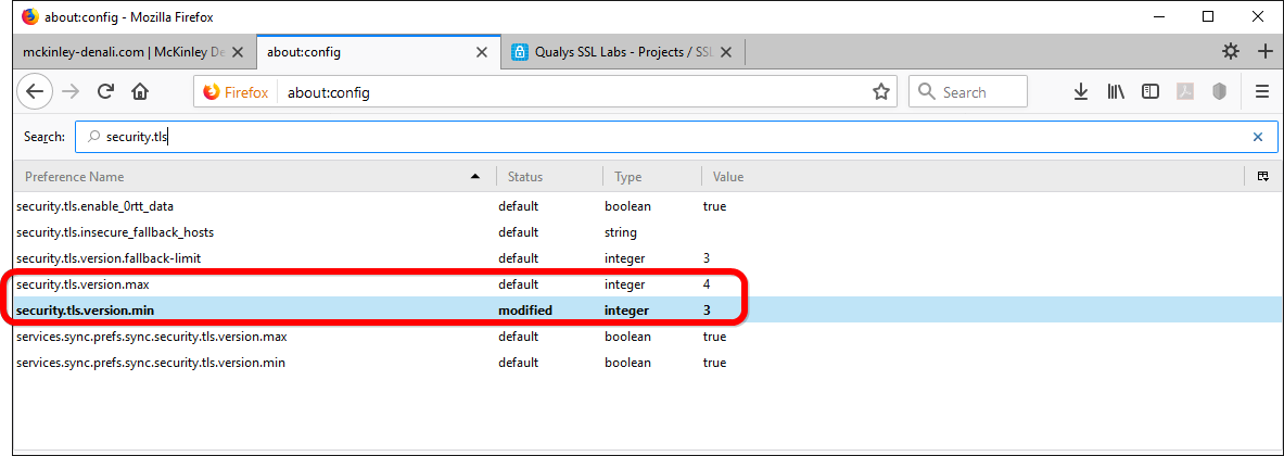 TLS tune-up: how to restrict Firefox to TLS v1.3 and v1.2 to protect ... TLS tune-up: how to restrict Firefox to TLS v1.3 and v1.2 to protect ...